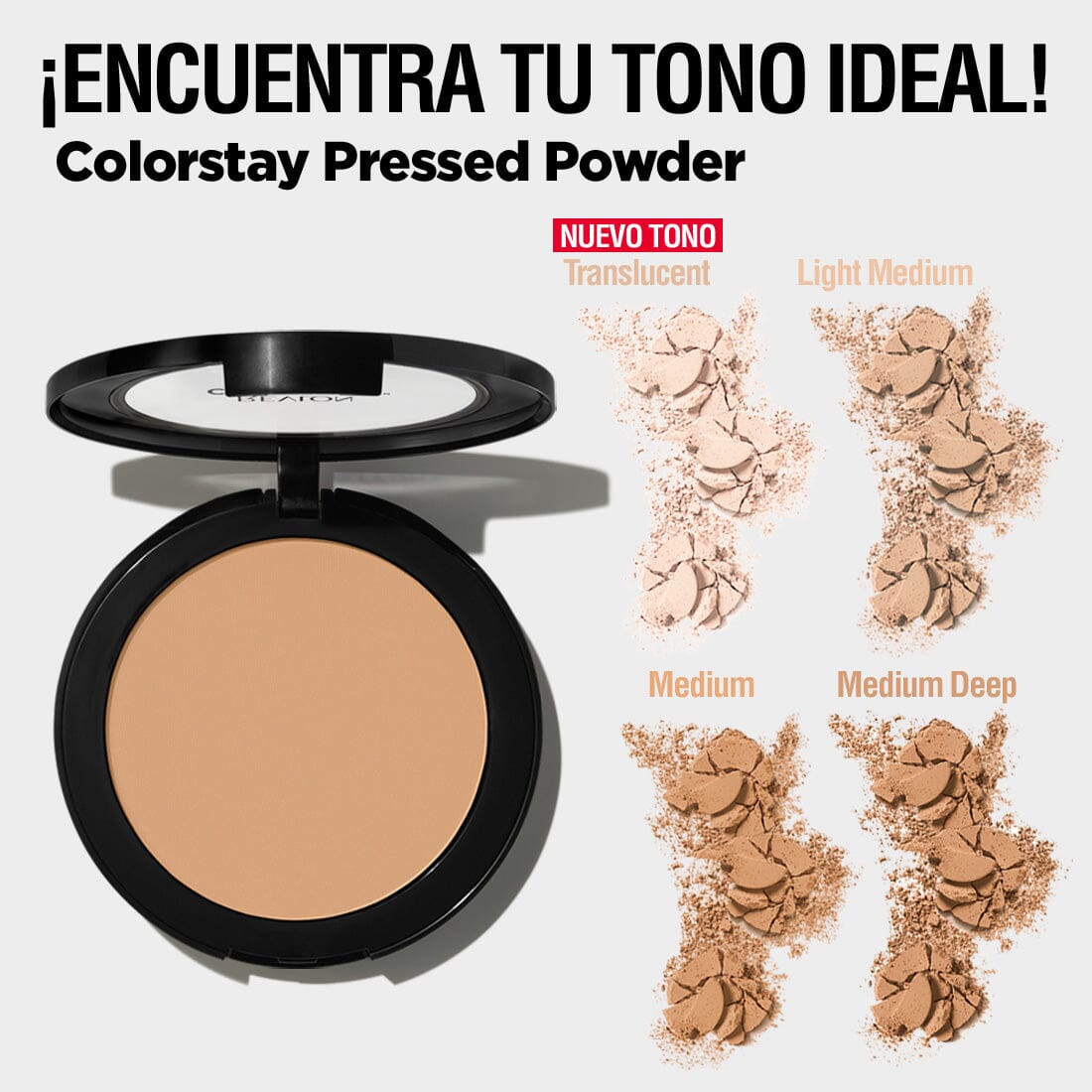 Polvo Compacto Revlon CS Pressed Powder tono 850 Medium Deep 8.5 gr ...